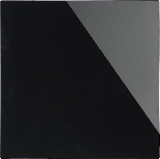 Glazen Memo Tegelplaat 48 x 48 cm - Zwart - Notitiebord | bol