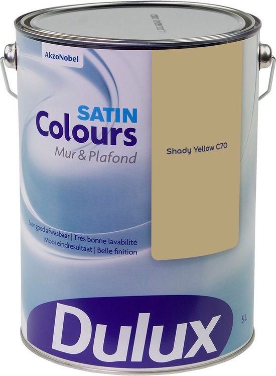 Dulux Colours Mur & Plafond Satin Mix - Shady Yellow C70 - 5 L | bol