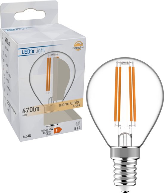 LED's Light Dimbare LED Lamp E14 - Dimbaar warm wit licht - 470 lm | bol