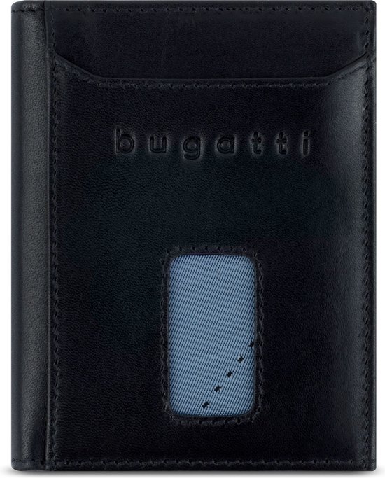 bugatti Portemonnee Secure Slim Special Mini Wallet Black Zwart | bol