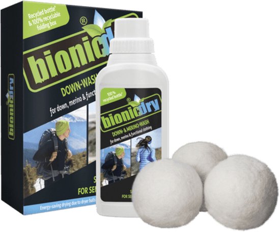 bionicdry Wasmiddel voor dons en wol inclusief ballen voor in de droger | bol