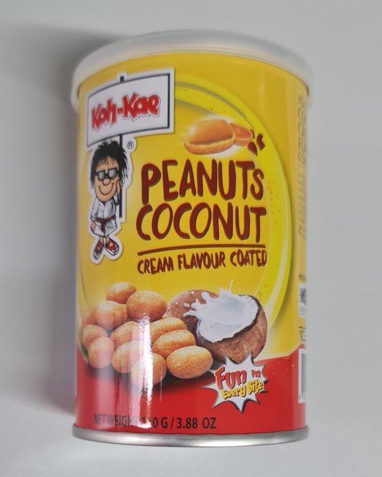peanuts/coconut cream flavour coated 6 x 110gr | bol