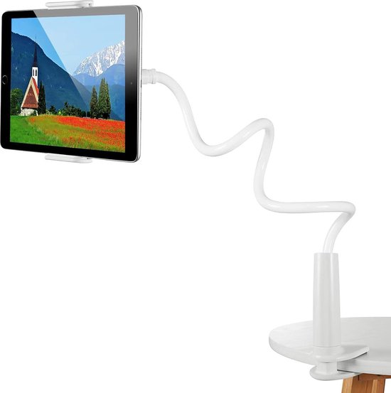 Flexibele Tablethouder met Zwanenhals voor 4-11 inch tablets - Wit | bol