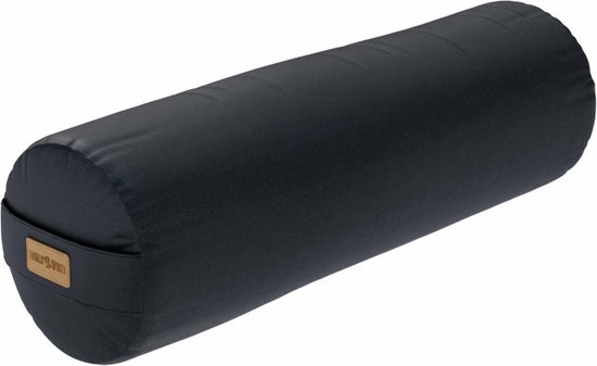 Gorilla Sports Yoga Bolster - Zwart - 65 x 20 cm - Yoga kussen - Rond | bol
