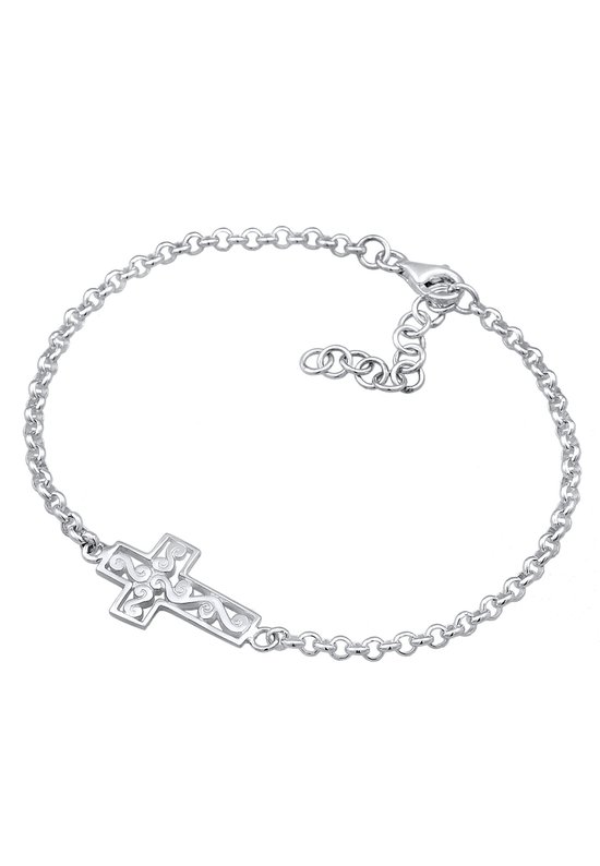 Nenalina Dames Armband Kreuz Cross Ornament Anhänger Modern 925 Silber ...