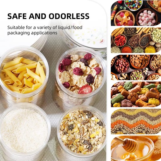 plastic pot met deksel doorzichtige lege containers verpakking van 6 ...