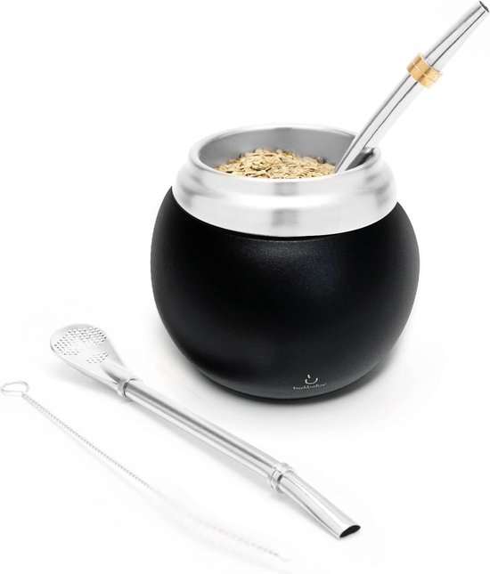 Yerba Mate Kit - Inclusief een Yerba Mate Cup en Bombilla Set - RVS ...