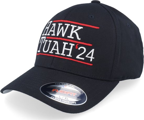 Hatstore- Hawk Tuah 24 Black Flexfit - Scenes Cap | bol