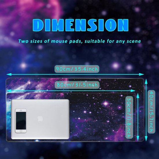 Groot 35 x 157 inch Bureaumat Galaxy Nebula Universe Space Extended ...