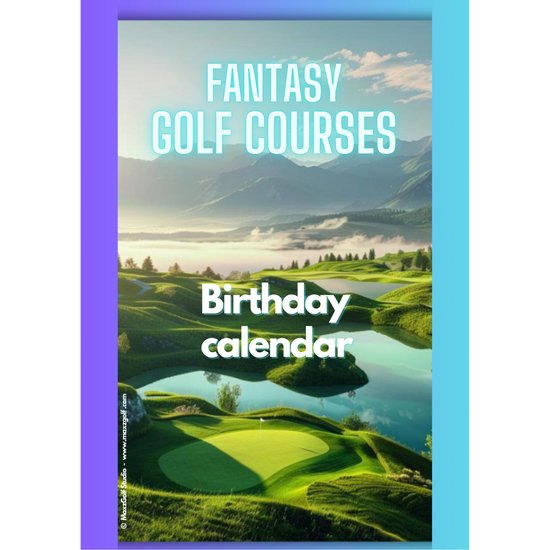 Golf kalender - Full color Mooie stevige Golf verjaardagskalender A4 ...