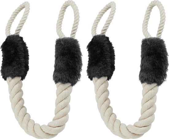 8x deurstopper deurklink, set, touw, klembescherming, stoffen ...