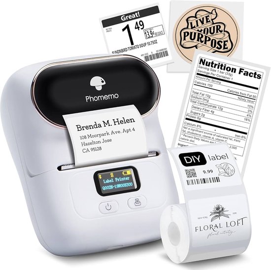 Phomemo - M110 - Portable Label Printer - Draadloze Thermische ...