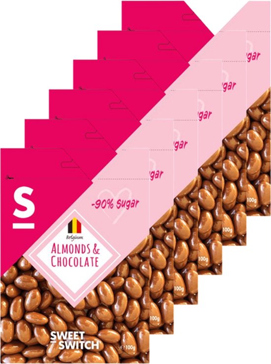 Sweet Switch | Amandelen & Chocolade | 6 stuks | 6 x 100g | bol