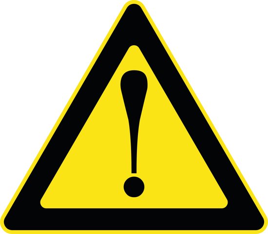 10 Stickers van 10 cm | Pictogram stickers - Waarschuwing algemeen | bol
