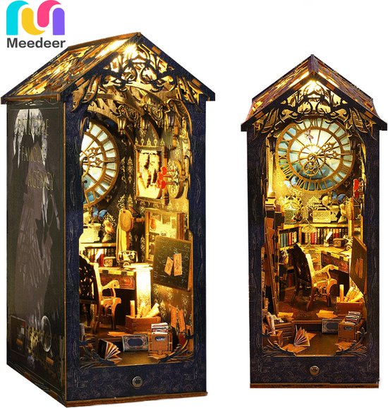 Meedeer Premium Miniatuur XXL bouwpakket,DIY Boek Nook Kit ...