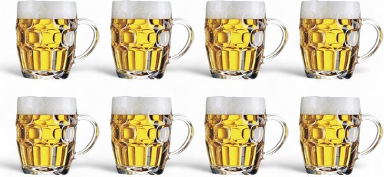 Professionele Bierglazen - (8 stuks) - 550ml - Bierglas - Bier - Glas - 55cl/0.55L -... | bol