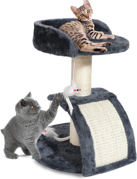 Multifunctionele kattenkrabpalen - Boogkrabpad en ronde krabbasis - 2 ...