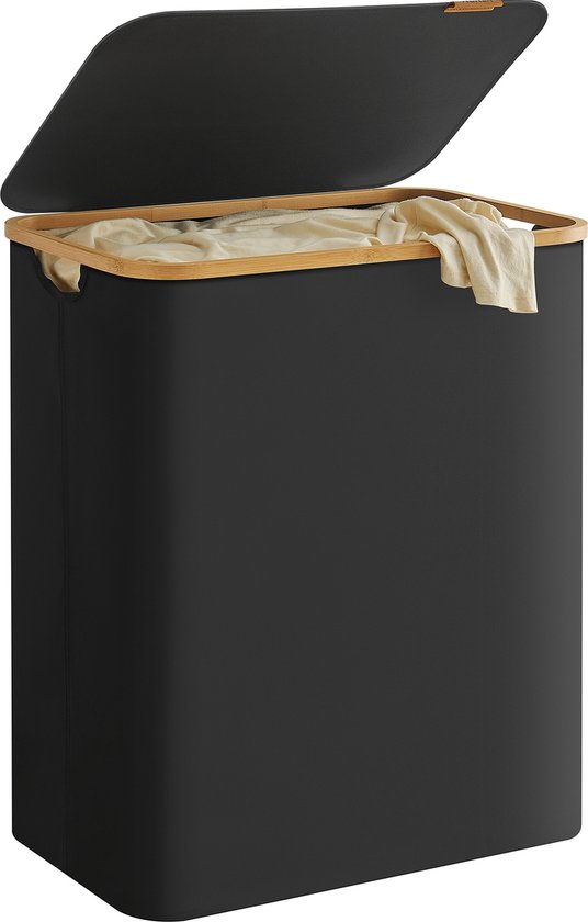 ACAZA Wasmand - Wassorteerder - Wasmand met Deksel - Wasmand 3 vakken ...