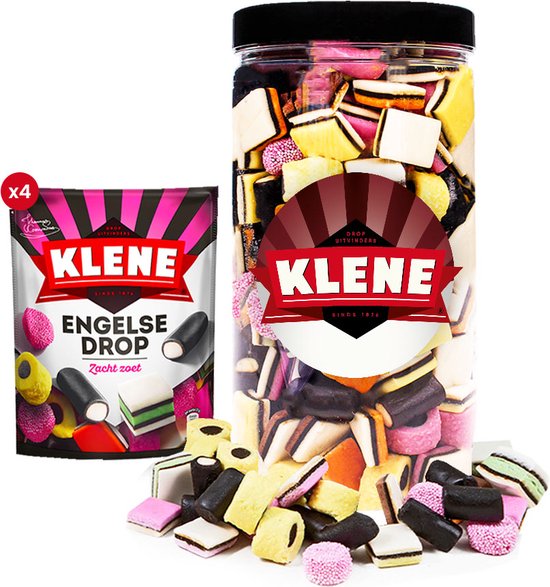 Klene Engelse Drop - dropsnoep in herbruikbare bokaal - 1080g | bol