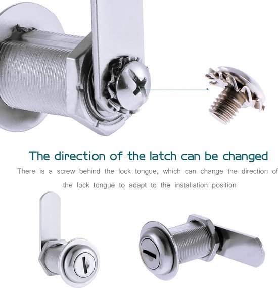 Set van 2 brievenbussloten 1/8 inch (30 mm), veilig slot voor ...