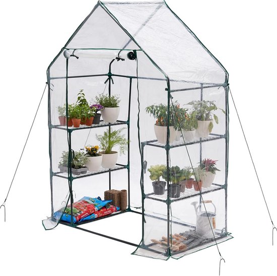 6-Lagen Tuinkas Kweekkas Broeikas 195x143x73cm Duurzaam Waterdicht ...