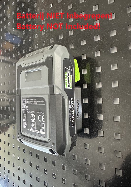 Houder geschikt voor LUX-Tools 20V accu - Batterijhouder ...