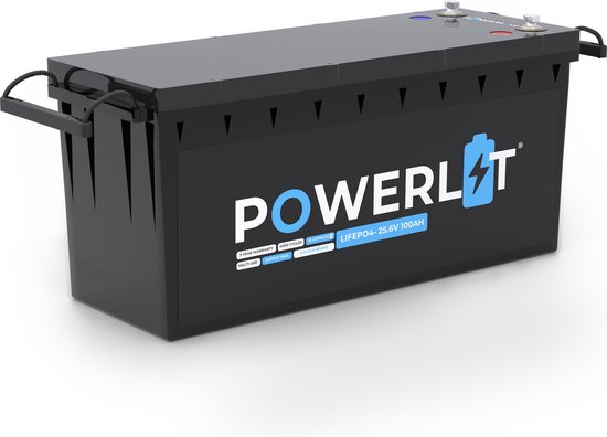 Powerlit - 24V - 100A - Lithium LiFePO4 Accu - Bluetooth | bol