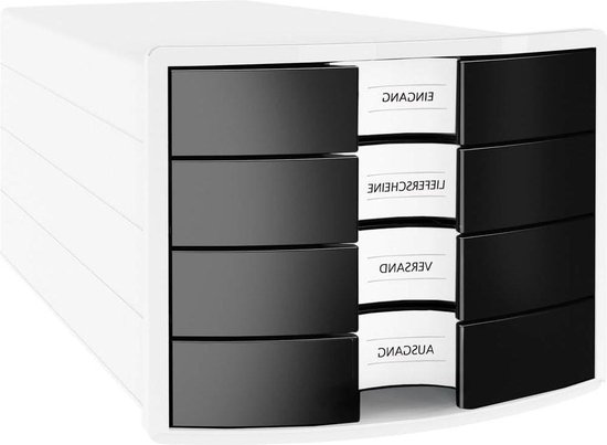 Ladenbox Impuls 2.0 met 4 gesloten laden voor DIN A4-C4 - labels ...