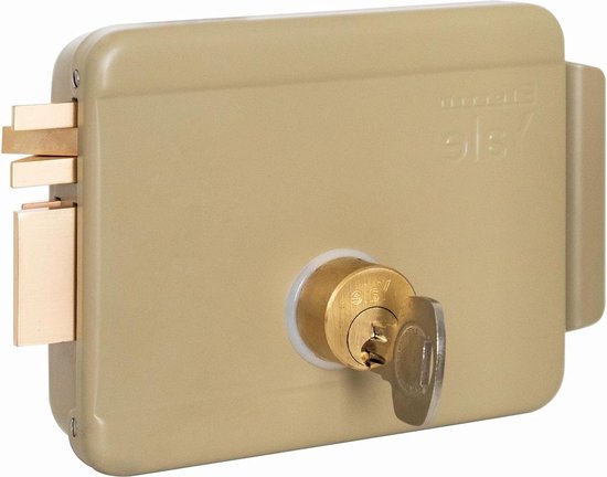 Elektrisch slot voor poorten - rechts - gelakt staal - ingang 70 mm ...