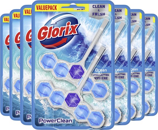 Glorix Power Clean WC blokjes - Ocean - 14 Stuks - Voordeelverpakking | bol