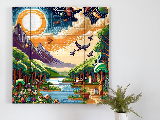 Pixel art relief schilderij | Reliëf van pixels: een kunstzinnig spel ...