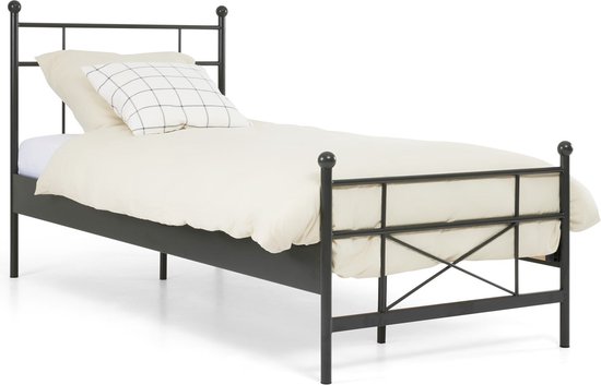 Maxi Bed Milano 1-persoons - 90 x 210 cm - antraciet | bol