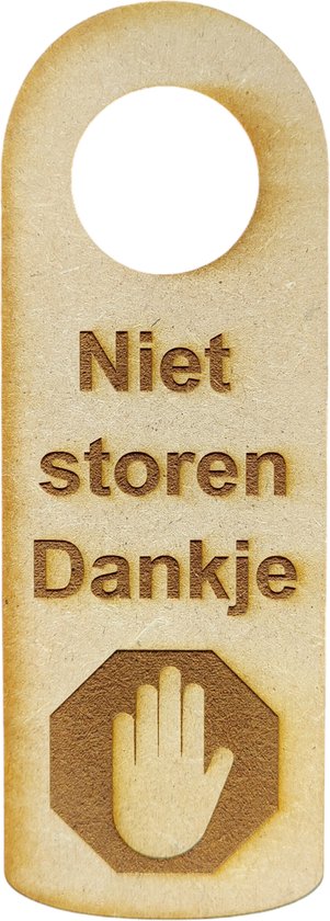Djemzy - deurhanger - deur bordje - Niet Storen Dankje - Do no disturb ...