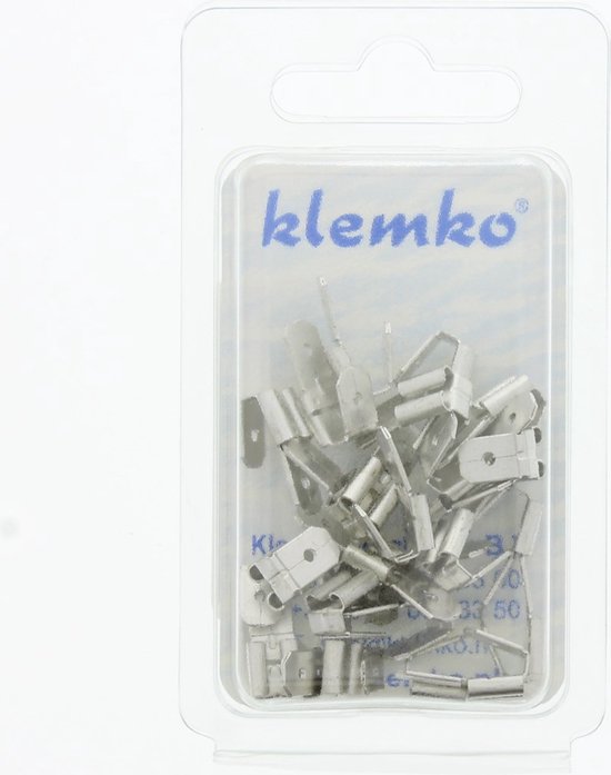 KLEMKO Blister verpakte Vlakstekerhuls met tab ongeïsoleerd | bol