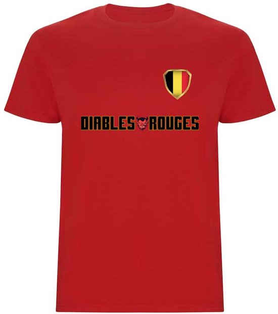 Rode Duivels Belgie T-shirt | Unisex | Rood | Voetbal Shirt | EK | WK ...