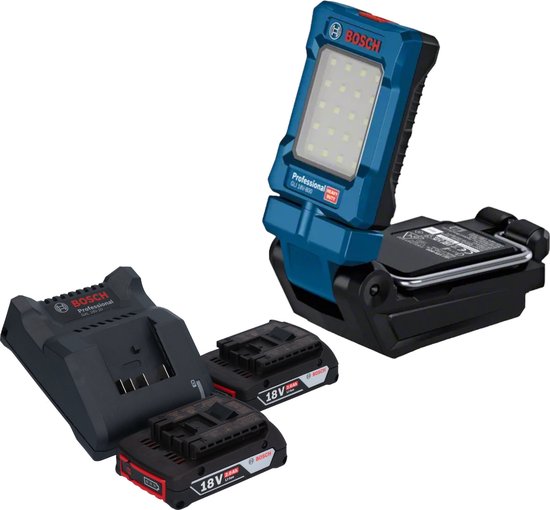 Bosch GLI 18V-800 Professionele acculamp 18 V 800 lm + 2x accu 2.0 Ah ...