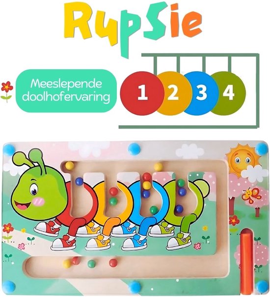 Rupsie Magnetisch Doolhof – Educatief Montessori Speelgoed – Motoriek ...