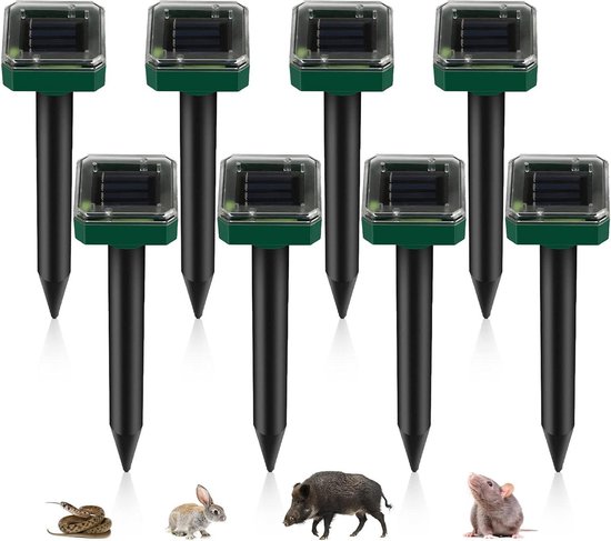 8 stuks Ultrasonische Mollenverjager - Mollenbestrijding ...