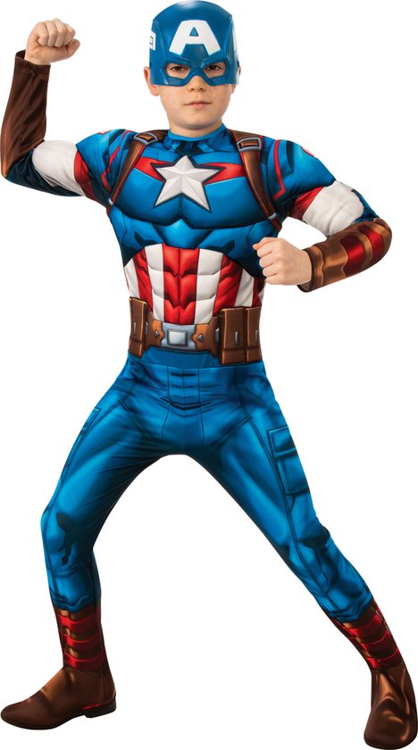 Verkleedpak Superheld Marvel Avengers Captain America Maat 134-140 | bol