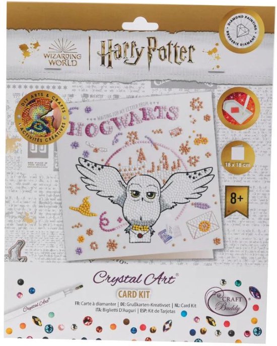 Crystal Art Card: Warner Brothers: Hedwig & Hogwarts (18x18) | bol