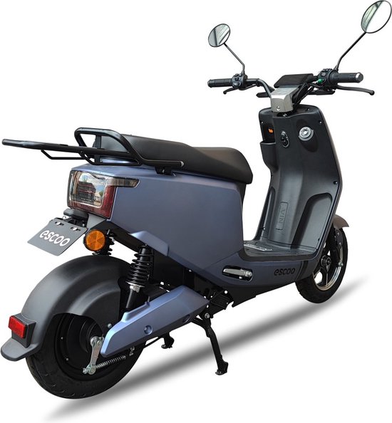 ESCOO Cida Mat Grijs - Elektrische scooter/brommer - 45km/h - 1200W ...