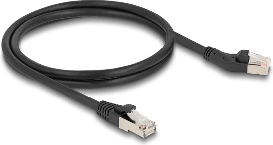 DeLOCK 80608 netwerkkabel Zwart 1 m Cat6a S/FTP (S-STP) | bol