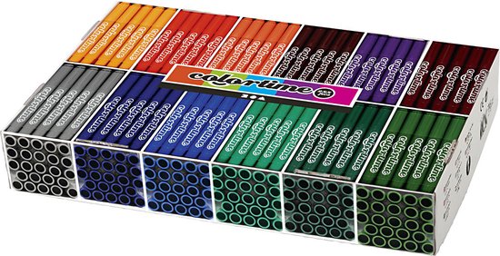 Colortime stift, 5 mm lijn, extra kleuren, 288 assorti | bol