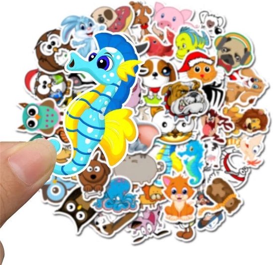 New Age Devi - 50 Grappige Dieren Stickers | Big-Eyed Stickers voor alle leeftijden |... | bol