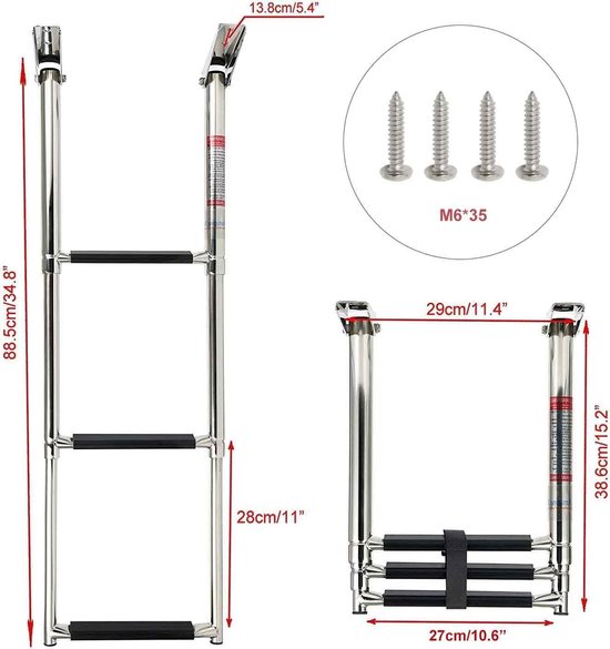 Zwemtrap boot - Bootladder - Boottrapje - Boot trap - Boot ladder ...