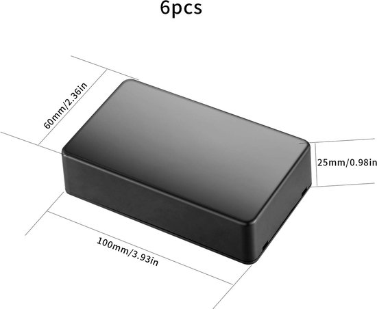 6-Pak Elektronische Projectdoos, Kunststof Behuizingskappen ...