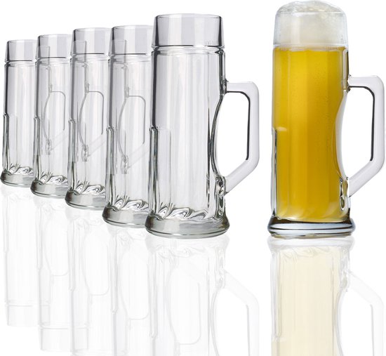 Bierglazen - Bierpullen - Premium - 0,3 liter - Set van 6 | bol