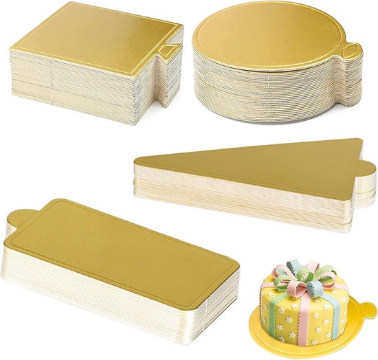 Kartonnen Cake Bases - 120 STKS - Gouden Mini Cake Plate - Mousse Cake ...