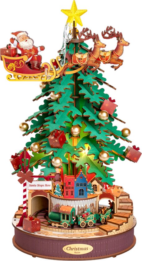 Robotime Christmas Melody Tree | Houten Muziekdoos | AMS01 | Knutselen ...