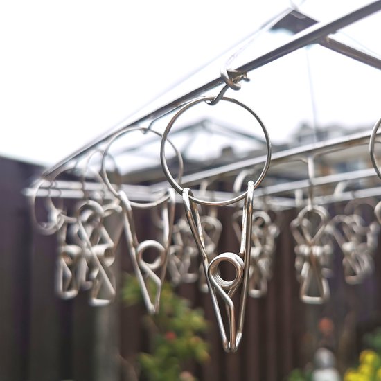 Simply Joy Droogcarrousel - RVS droogrek met 30 knijpers - Voor binnen ...